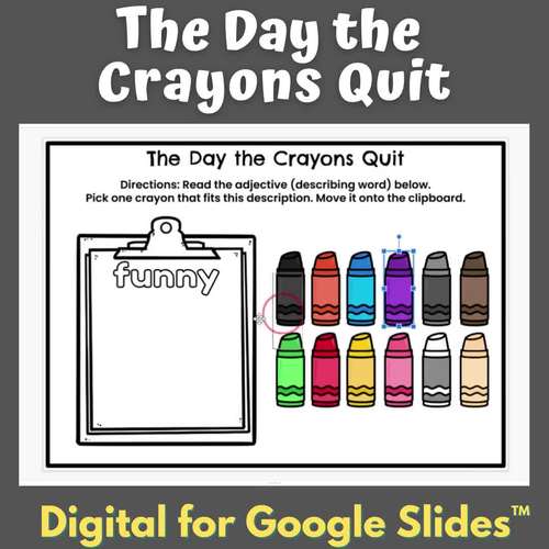 The Day the Crayons Quit Extension Activities for print and Google Slides™