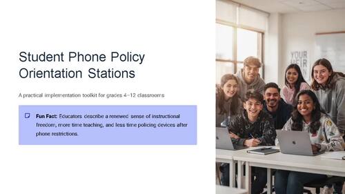 Bell To Bell Phone Policy Student Lesson Pack Toolkit Grades 4-12 PPTX ...