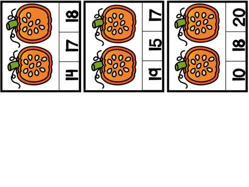 Clip It to 20- Fall Theme by Erika Deane | Teachers Pay Teachers