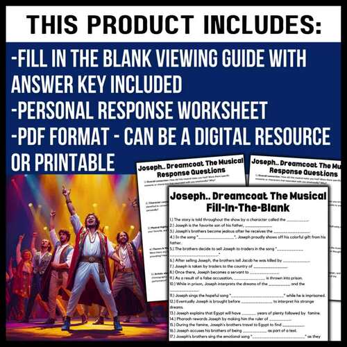 Joseph... Technicolor Dreamcoat: Fill In The Blank Viewing Guide & Show ...