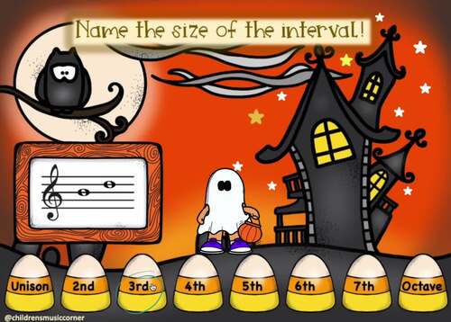 Halloween- Melodic Interval Digital Task Cards Boom Cards | TPT