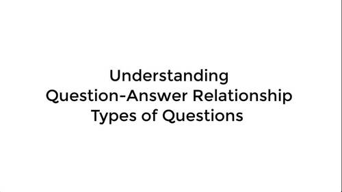 Question-Answer Relationship Video by Michael Hawkins | TPT