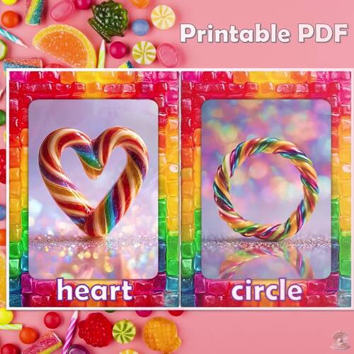 12 Printable Flashcards for Kids • Shapes • Cards for Home and School