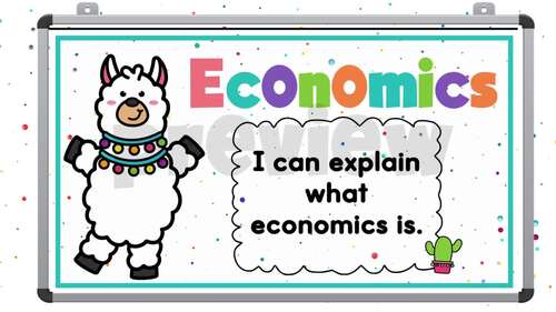 1st Grade Social Studies Economics Bundle Activities, Worksheets and Slides