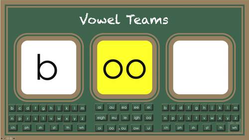 Orton Gillingham Interactive Blending Board - Vowel Teams and Magic E