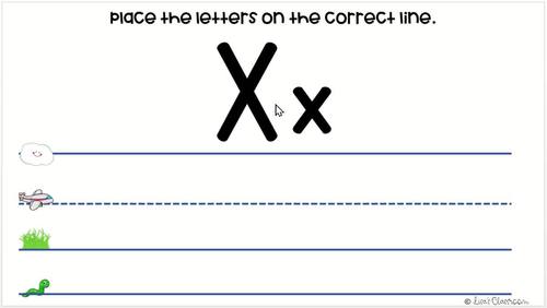 FUN Phonics Letter | Place letter on the LINE -Digital Google Distance ...