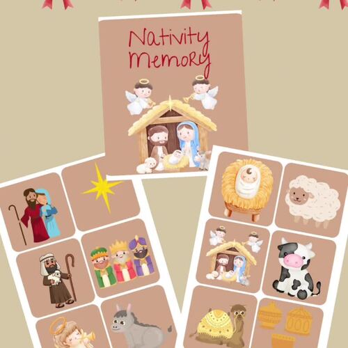 Nativity Memory Game – Christmas Advent Activity for Kids | TPT