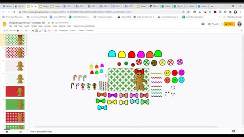 Digital The Gingerbread Man Craft Center Activity | Christmas Google Slides