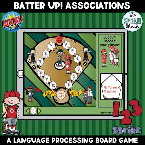 Baseball Language Processing BOOM Card™ Board Game -Associations