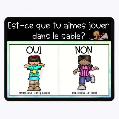 Oui ou Non French Summer Digital Movement Break by Sprinkle it with French