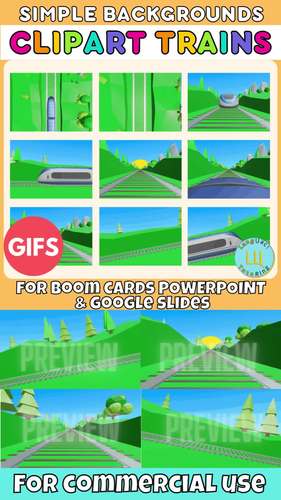 Clipart Trains backgrounds - Transportation clip art set | TPT