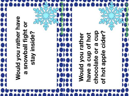 Would you rather..? Winter Edition Distance Learning by Second Grade Poppy