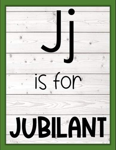 Modern Farmhouse Positive Traits Alphabet Posters Watercolor Classroom ...