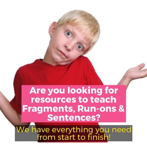 Fragments, Run-ons & Sentences Lesson & Practice | Print & Digital