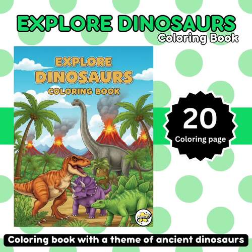 EXPLORE DINOSAURS Coloring Pages | Realistic Dinosaur Scenes ...