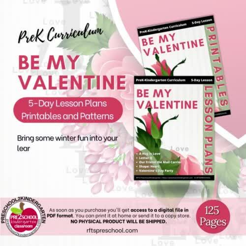 VALENTINE Preschool Lesson Plan - Activities - Pre-K Kindergarten ...
