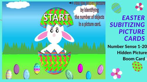 Easter Subitizing with Picture Cards Hidden Picture Number Sense 1-20 ...