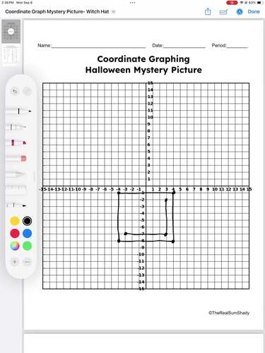 Halloween Witch Hat | Coordinate Graphing Mystery Picture Activity