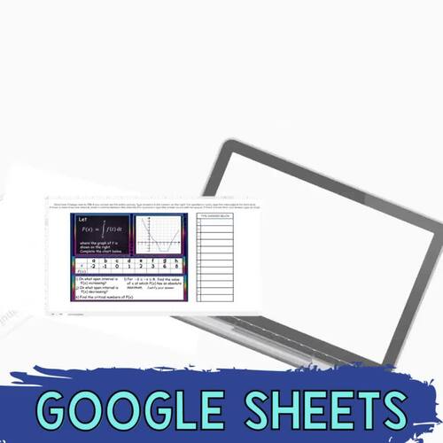 The Accumulation Function | Digital Activity Google™ Sheets and Printable