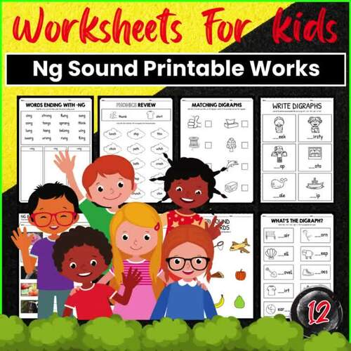Ng Sound Printable Worksheets by Lib Anatomy school | TPT