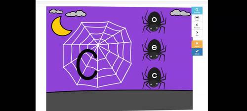 Matching Letters Lowercase to Uppercase with Fall Spiders Boom™ Cards