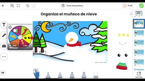 Spanish Clothing & Parts of the Body: Roll a Snowman | TPT