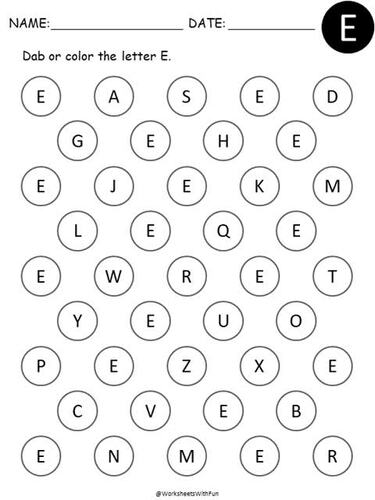 Alphabet Worksheets, Uppercase Letters Search, Letter Recognition, PreK ...