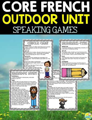 Core French Outdoor Learning Activities for Middle Years by The Beaming ...