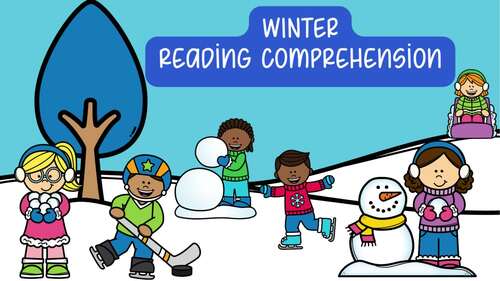 Winter Reading Comprehension Worksheets Pre-K Kindergarten First TK UTK