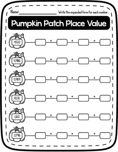 Thanksgiving Math Worksheets | Place Value, Expanded Form, Ordering Numbers