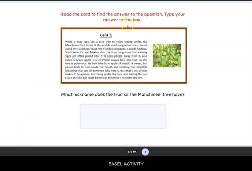 Arbor Day Activity Dangerous Trees Scavenger Hunt with Easel Option