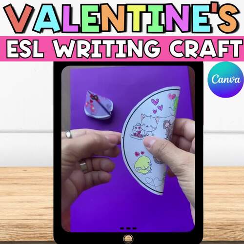 Valentine's Day ESL Writing Craft - Fortune Cookie Messages Craft Activity