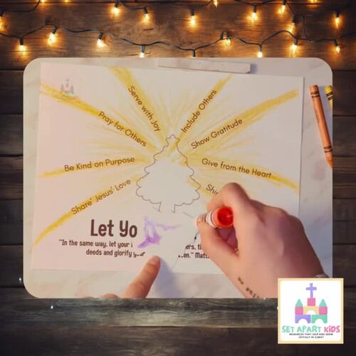 Christmas Tree Bible Craft: Let Your Light Shine Matthew 5:16 ...