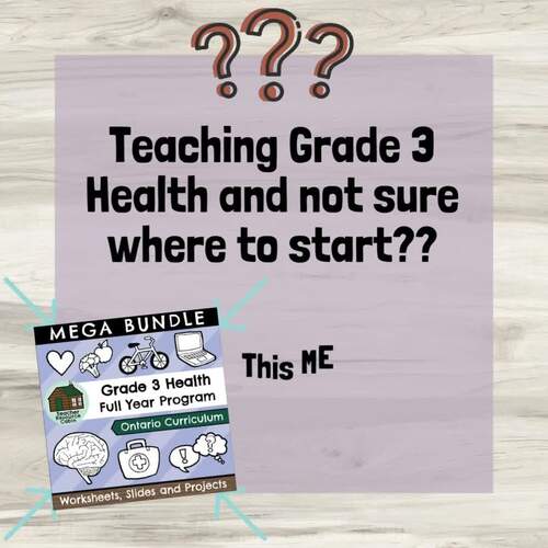 Grade 3 Ontario Health Mega Bundle (FULL YEAR) by Teacher Resource Cabin