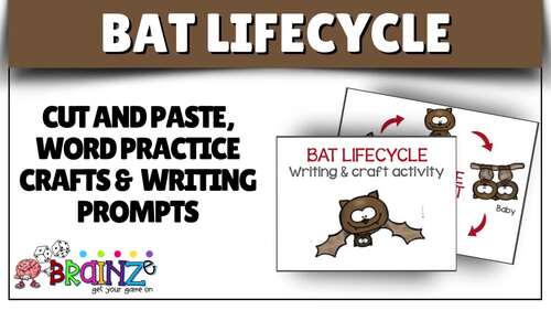Bat Lifecycle Worksheets | Cut & Paste, Coloring, Writing, and Craft ...