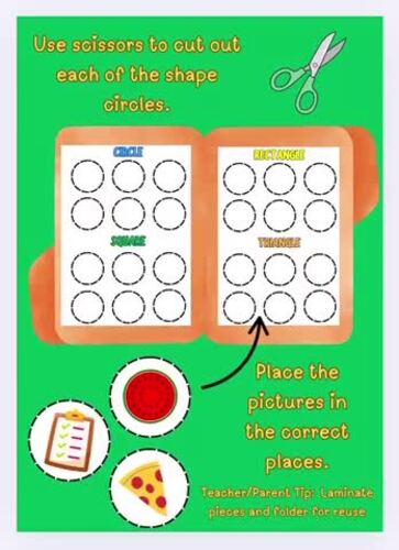 2D and 3D Shapes File Folder Games Bundle: Hands-On Geometry Practice