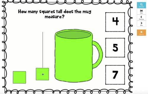 Measurement (Using Nonstandard Units) Boom Cards by Miss Johnson Teaches