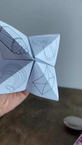 Valentine's Day Fortune Teller, Valentines Cootie Catcher Paper Craft ...