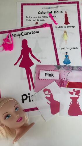 Preschool Kindergarten Doll Color Sorting Reading Writing Lesson Game ...