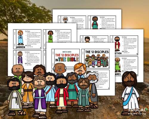 The 12 Disciples Craft Mini Book, 12 Disciples of Jesus Facts Bible ...
