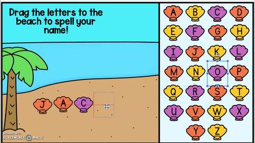 Summer Initial Sounds & Spell Your Name Activities by Centered in Primary