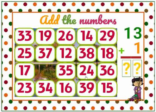 Fall Math Mystery Picture 2 Digit Plus 1 Digit Addition Without ...