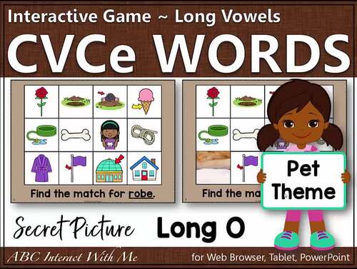 CVCe Words Long O Vowel Interactive Phonics Game Magic E {Reveal Secret ...