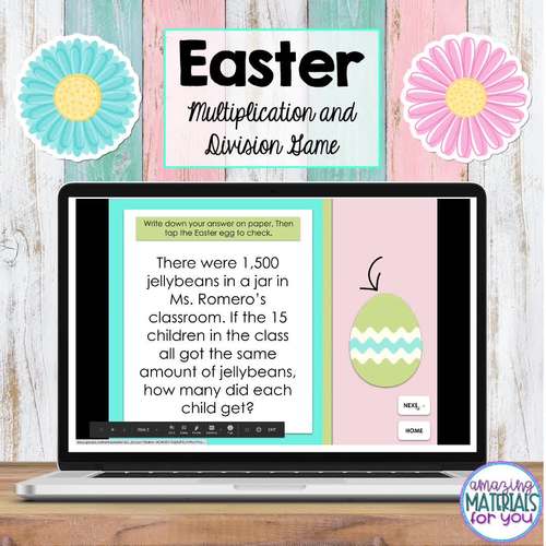 Multiplication and Division Google™ Slides Easter Game Early Finishers