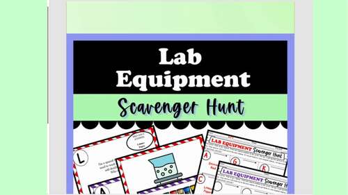Lab Equipment Science Activity, Scavenger Hunt, Self-Checking ...