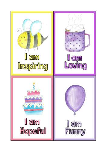 Strengths Based Affirmation Cards and Posters - Self Awareness - Self ...