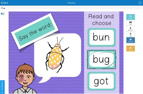 BOOM CARDS™ Short U: say, read and build the CVC words by The Resource Elf