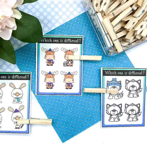 Winter Find the Difference Visual Discrimination Activity by Turner Tots