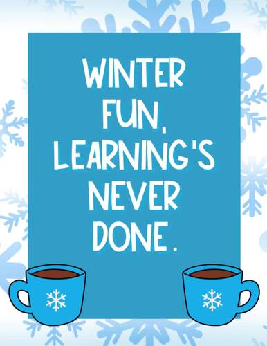 Winter Motivational Quote Class Posters l Editable Snowflake Bulletin Board