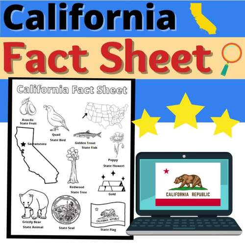 California Fact Sheet Webquest Activity Resource State Webquest History